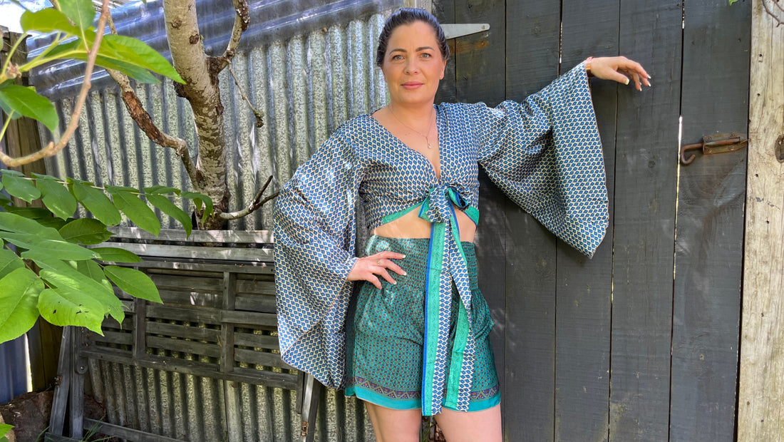 Amy & Ella. Recycled Saris Into Kimonos, Dresses, Skirts and more.